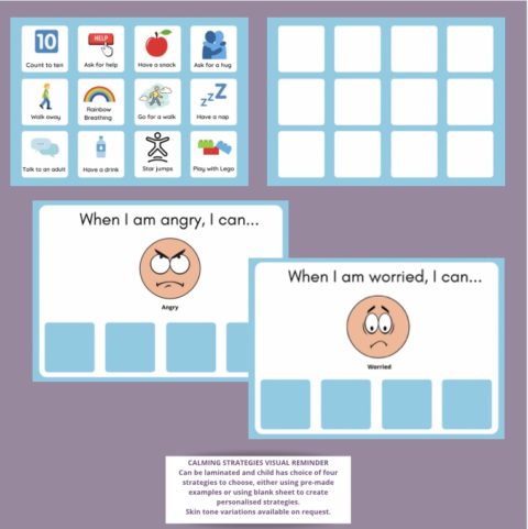 Calming Strategies Visual Reminder - The Contented Child