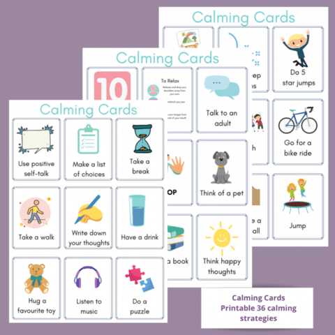Printable Self Calming Cards
