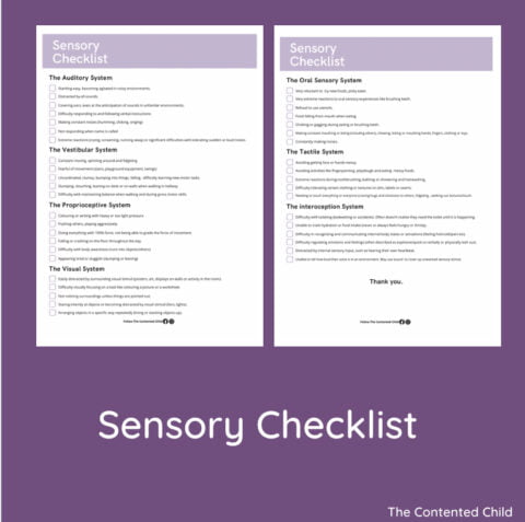 SENSORY CHECKLIST - The Contented Child