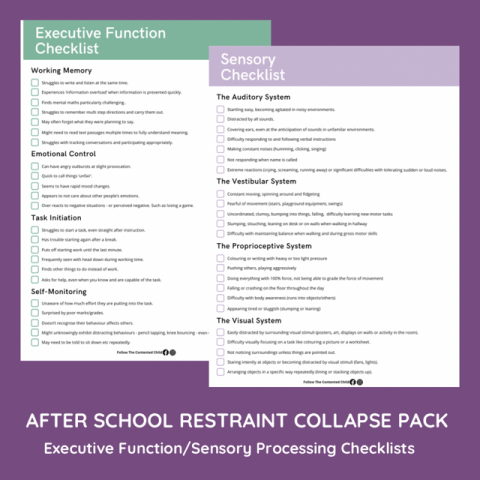 AFTER SCHOOL RESTRAINT COLLAPSE PACK | The Contented Child