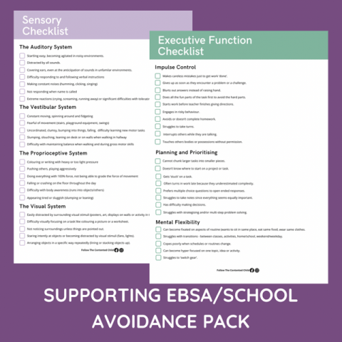SUPPORTING EBSA/SCHOOL AVOIDANCE PACK - The Contented Child