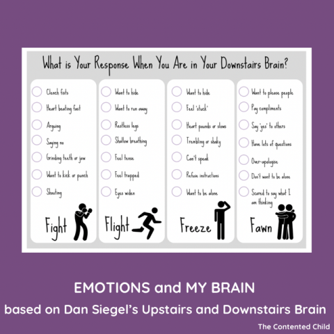 EMOTIONS and MY BRAIN, based on Dan Siegel's UPSTAIRS AND DOWNSTAIRS ...