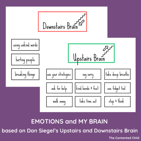 EMOTIONS and MY BRAIN, based on Dan Siegel's UPSTAIRS AND DOWNSTAIRS ...